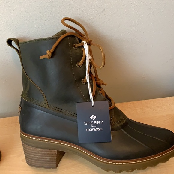 Sperry | Shoes | Sperry Saltwater Heel Leather Waterproof Duck Boot ...